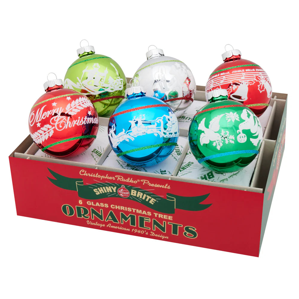 Holiday Splendor Signature Flocked Rounds 3.25" Set of 6 – William Glen