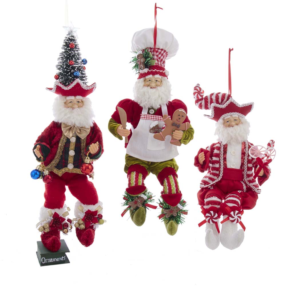 Kringle Klaus Elf Ornament 15" Set of 3 – William Glen
