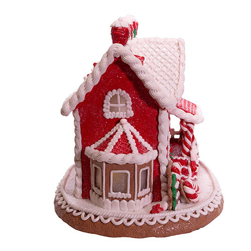 Santa & Mrs. Claus Gingerbread House with LED Light – William Glen